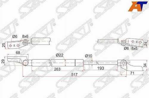 Амортизатор крышки багажника mazda premacy, mazda
