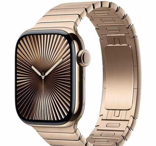 Apple Watch S10 42 Titanium Link Bracelet Gold