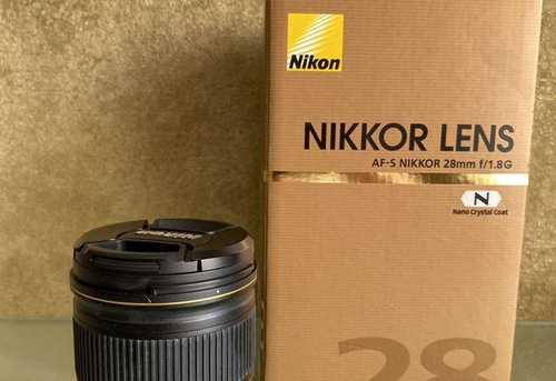 Объектив AF-S Nikkor 28 mm f/1.8