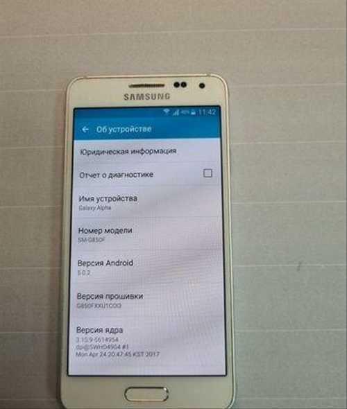 Samsung Galaxy Alpha sm g850f