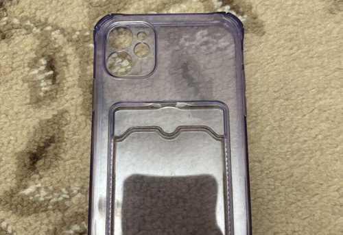 Чехол на iPhone 11прозрачно-фиолетовый