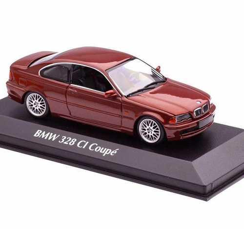 Модель BMW 328 CI coupe (1999) red met. 1:43 Minic