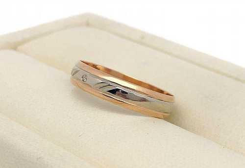 Золотое кольцо с бриллиантом 585пр. размер: 16