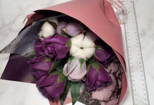 Букет из 11 мыльных цветов роз