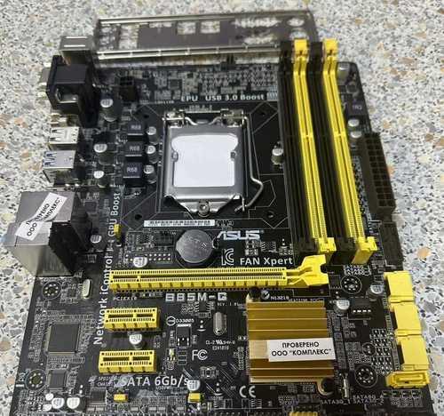 Материнская плата S-1150 asus B85M-G mATX 4*DDR3 V