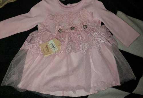 Платье для девочки 68 розовое