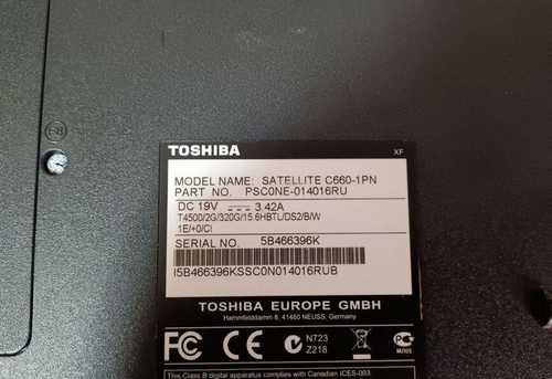 Toshiba Satellite C660-1PN 148 gb