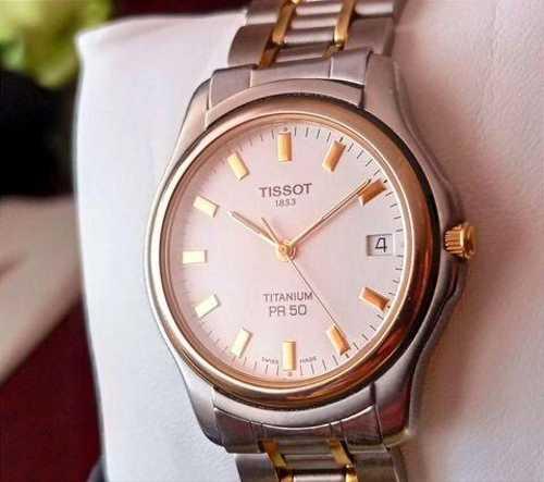 Tissot PR50 титан позолота