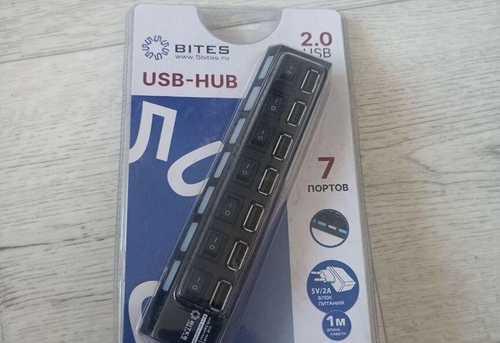USB hub 5bites HB27-203PBK юсб хаб