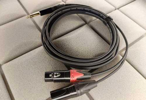 Jack 6,3 st - Xlr гн. + Xlr шт. инсерт Gemini MS