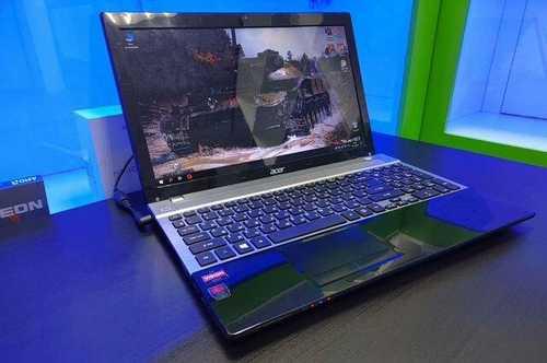 Отличный ноутбук Acer V3-551G (4ядра/ 2видеокарты)