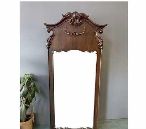 Высокое старинное зеркало 0160