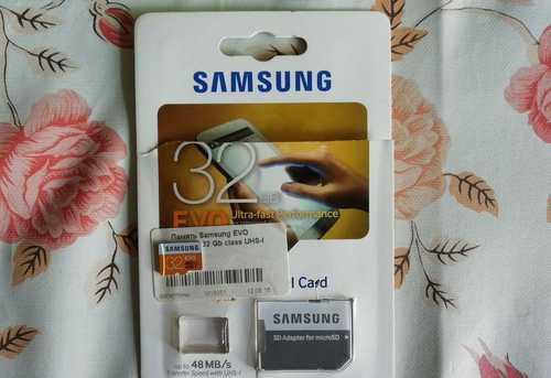 Карта памяти Samsung 32Gb EVO (microsdhc)