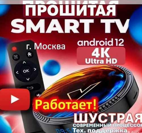 Приставка тв андроид прошитая SMART tv box Android