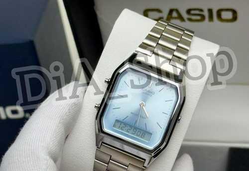 Часы мужские электронные Casio AQ-230GA-9D серебро