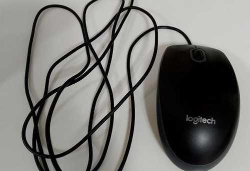 Мышь проводная Logitech b100