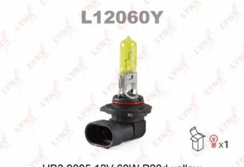 Lynxauto L12060Y Лампа HB3 9005 12V 60W P20D yello