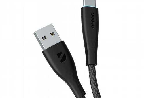 Кабель Deppa Fly USB - USB-C, 1м, черный