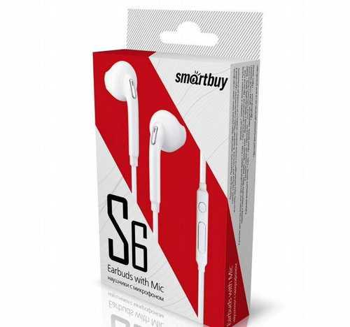 Наушники проводные Smartbuy Smartbuy S6, белые