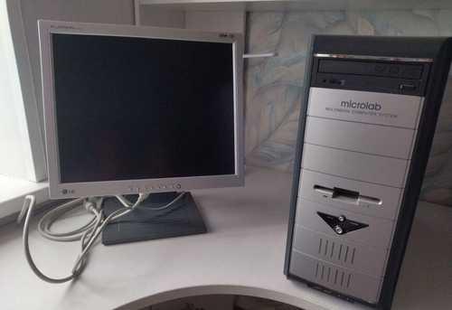 Монитор для компьютера LG и системный блок