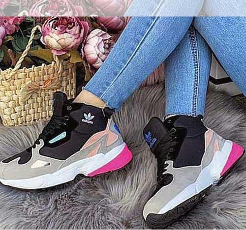 Кроссовки Зимние Adidas Falcon Colorful Женские