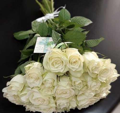 Белые розы букет 25, 51, 101 шт