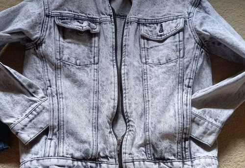 Джинсовая куртка, джинсовые шорты р.140