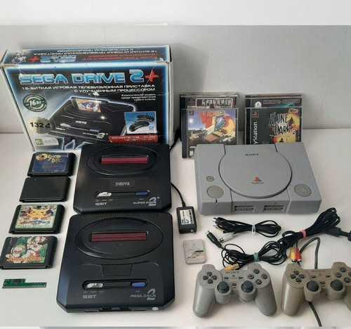 Sony playstation 1 и Sega Mega Drive 2