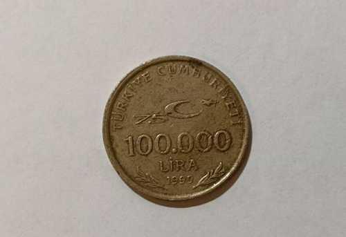 100.000 лир 1999г. Перевëртыш