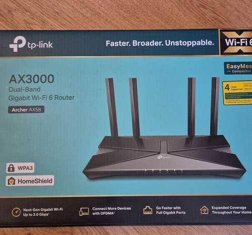 Роутер Tp-Link Archer AX58 (AX3000) Ver:2.0