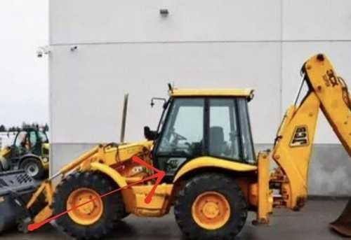 Стекло двери нижнее левое JCB 3CX, 4CX(2015г.)