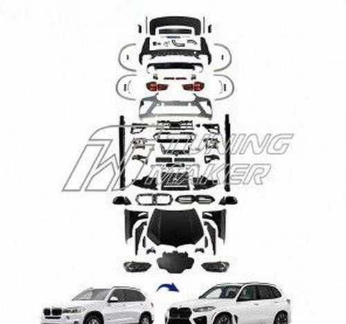 BMW X5 F15 13-18 Комплект рестайлинга в X5M LCI