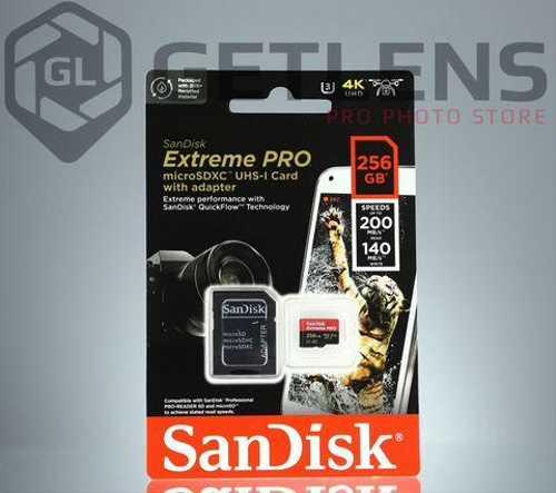 Карта памяти SanDisk MicroSD 256GB Extreme Pro V30
