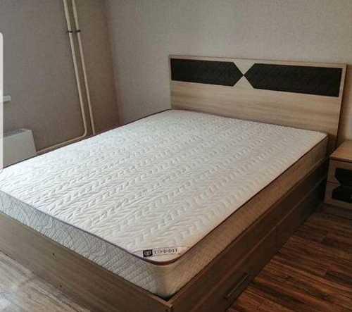 Кровать Николь Ясень шимо с ящиками 160х200