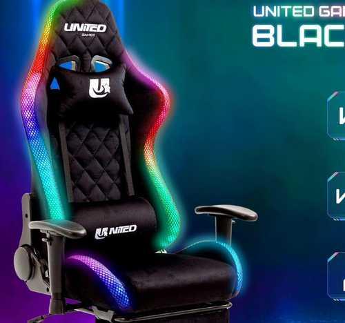 Кресло компьютерное united gamer black light, RGB