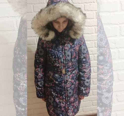 Зимнее пальто для девочки от 130 см