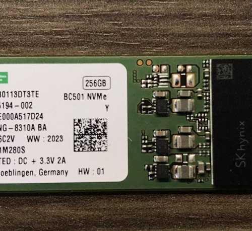 SSD M.2 sk hynix 256 gb