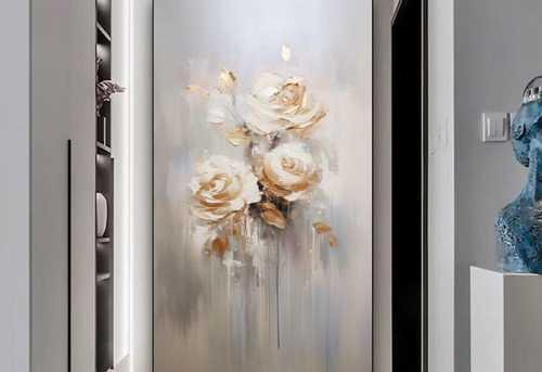 Картина маслом Белые розы Онлайн-примерка