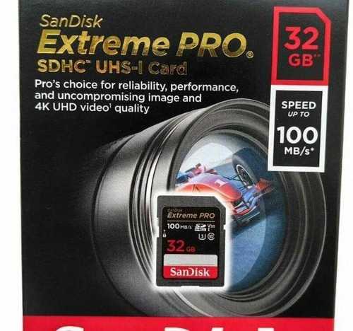 Карта памяти SanDisk Extreme PRO sdsdxxo-032G-GN4I