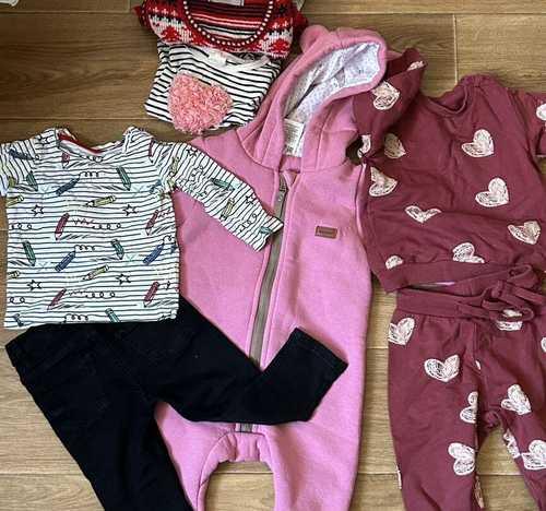 Пакет вещей на девочку 74 86 Zara, zipkidz