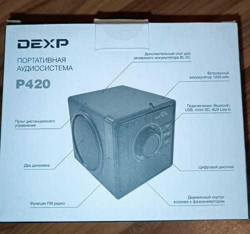 Колонка dexp P420 портативная аудиосистема