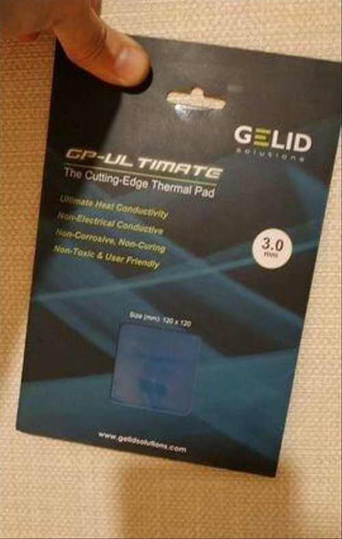 Термопрокладки Gelid Ultimate 15Watt 120*120*3mm