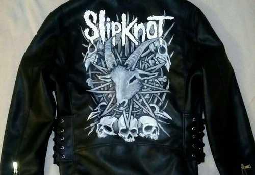 Кожаная куртка косуха Slipknot Groove Nu Metal