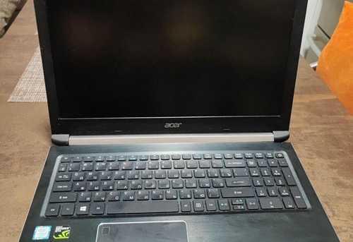 15.6" Acer Aspire 7 A715-71G, 128 ГБ, Core i5-7300HQ, RAM 12 ГБ, GeForce GTX 1050 2 ГБ