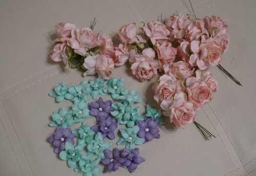 Цветы бумажные для скрапбукинга