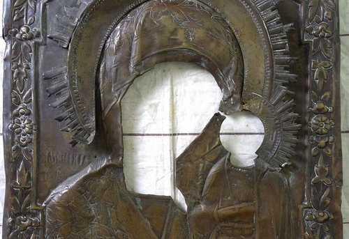 Старинный оклад к иконе Казанской Божией Матери