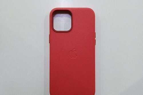 Кожаный чехол на iPhone 12 Pro Max Красный
