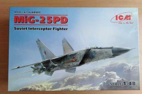 Модель самолёта Миг 25пд, масштаб 1/48, фирма ICM