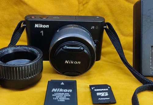 Nikon 1 j1+кит 10-30+адаптер под М42