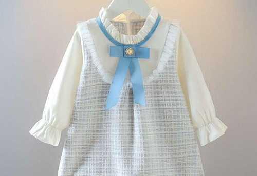 Новое твидовое платье для девочки 86-92